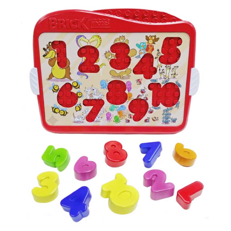Brick Mates - Lock and Learn - Numbers - Shape Sorter Matching Blocks ...