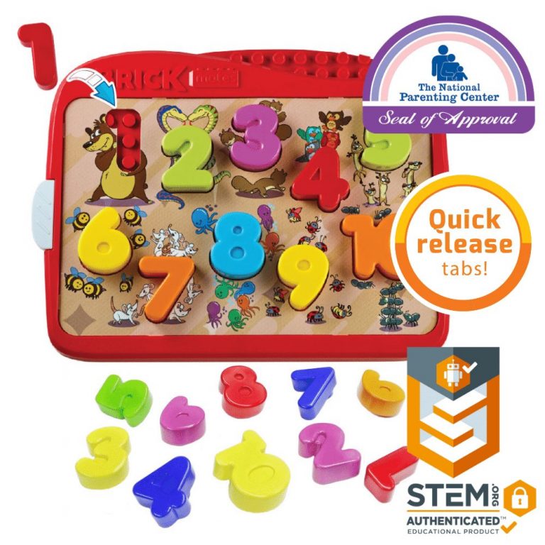 Brick Mates - Lock and Learn - Numbers - Shape Sorter Matching Blocks ...